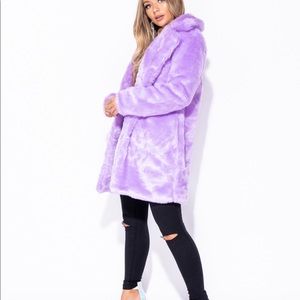 Jackets & Coats | Lyla Lilac Vegan Faux Fur Coat | Poshmark